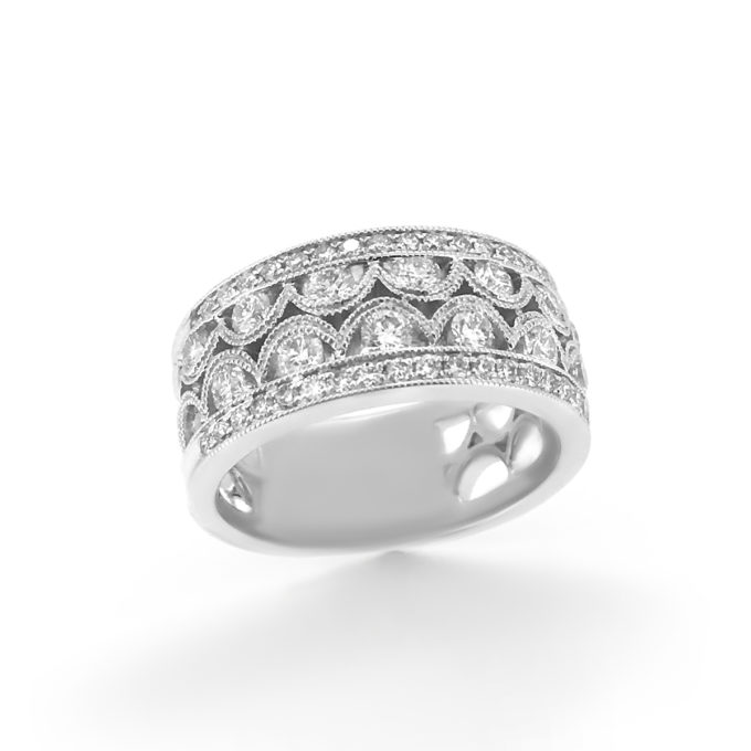 Pave Design Diamond Dress Ring - Haywards of Hong Kong